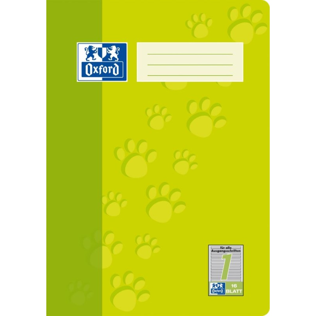 Schulheft Lineatur 2 | A4 | 16 Blatt | farbig hinterlegt f?r die 2 ...